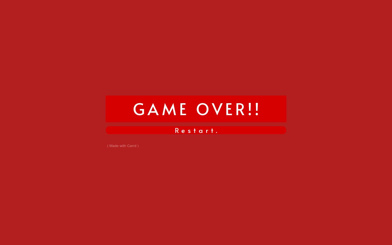 Game over screen